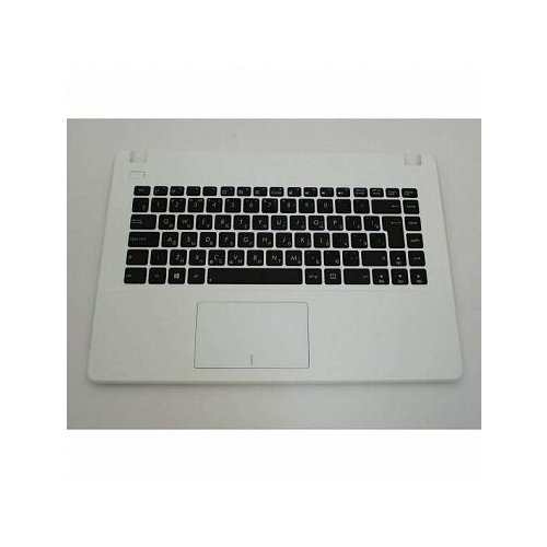 Клавиатура для ноутбука Asus X451 черная, верхняя панель в сборе (белая)