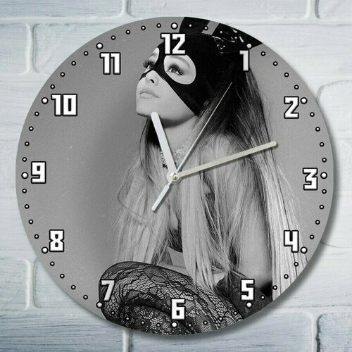 Настенные часы УФ с рисунком принтом музыка Ariana Grande - 3898