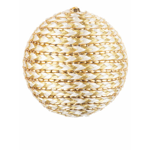 Плетеный кремово-золотистый шар 10 см Набор из 2-х шт, KARLSBACH