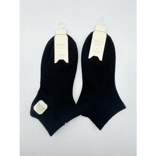 Носки Turkan, 2 пары, размер 36-41, черный, экрю
