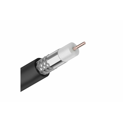 Коаксиальный Ethernet-кабель черного цвета, модель RG-58A/U от 1 метра