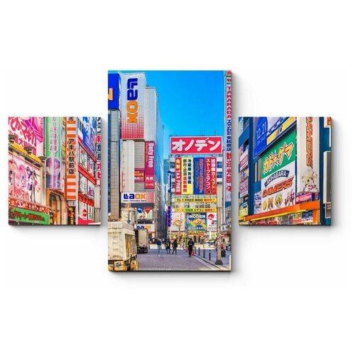Модульная картина Пестрящий рекламой токийский центр160x104