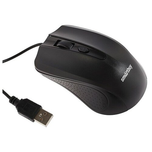 Мышь Smartbuy ONE 352, проводная, оптическая, 1600 dpi, USB, чёрная (комплект из 4 шт)