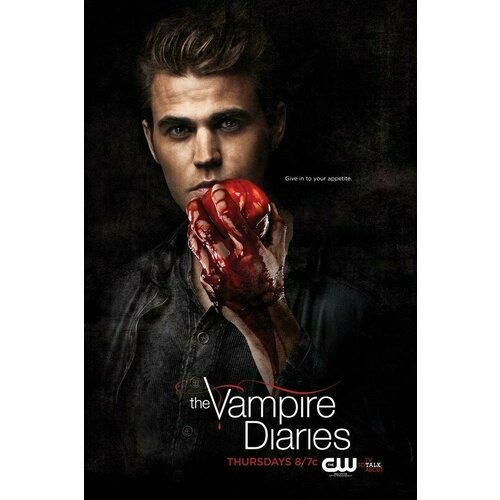 Плакат, постер на бумаге Дневники вампира (The Vampire Diaries), Крис Грисмер, Джошуа Батлер, Маркос Сига. Размер 42 х 60 см