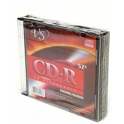 VS Диск для записи, CD-R 80 52x SL/5 700 МБ