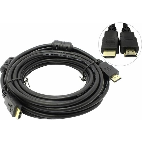 Кабель соединительный аудио-видео PREMIER HDMI (m) - HDMI (m) , ver 1.4, 15м, GOLD, ф/фильтр, черный [5-813 15.0]