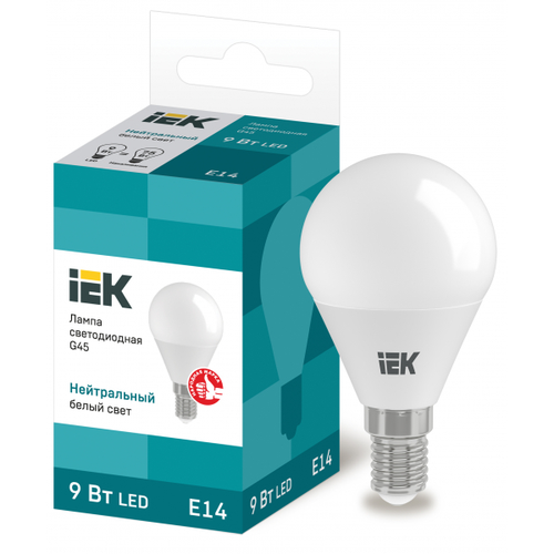 (3 шт.) Светодиодная лампочка IEK G45 9Вт 230В 4000К E14