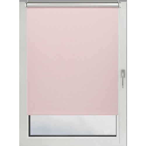 Штора рулонная блэкаут Silver 40х160 см на окно розовый