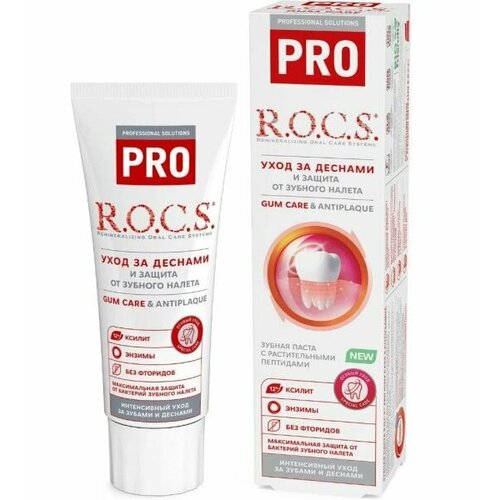 Зубная паста ROCS PRO Gum Care & Antiplaque 74г