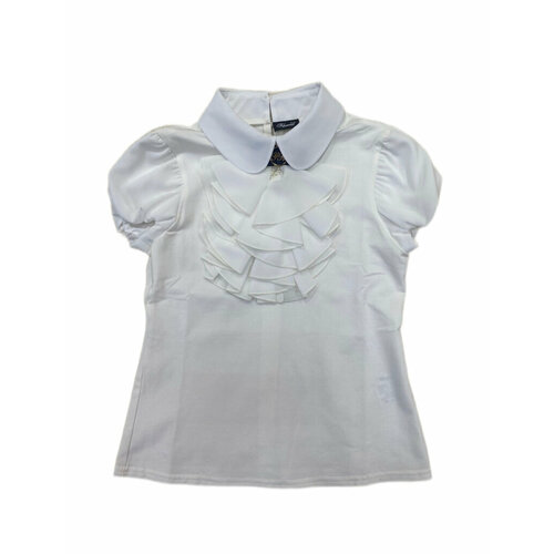 Школьная блуза Гермиона модница, размер 122, бежевый