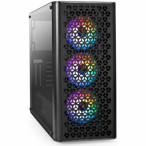 Корпус Miditower ExeGate EVO-9202-NPX500 (ATX, БП 500NPX с вент. 12 см, с окном, 1*USB+1*USB3.0, аудио, 3 вент. 12см с RGB подсветкой)