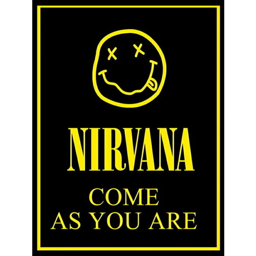 Плакат, постер на бумаге Nirvana: Come as You Are/Нирвана/музыкальные/поп исполнитель/артист/поп-звезда/группа. Размер 21 х 30 см