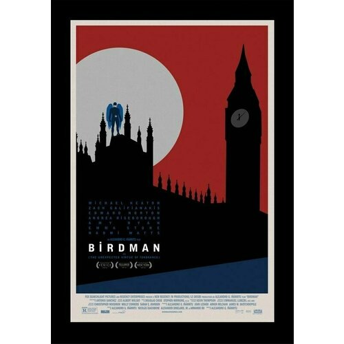 Плакат, постер на холсте Бёрдмэн (Birdman), Алехандро Гонсалес Иньярриту. Размер 21 х 30 см