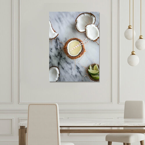 Картина/Картина на холсте для интерьера/Картина на стену/Картина для кухни/ - Кокосовый коктейль 40х60