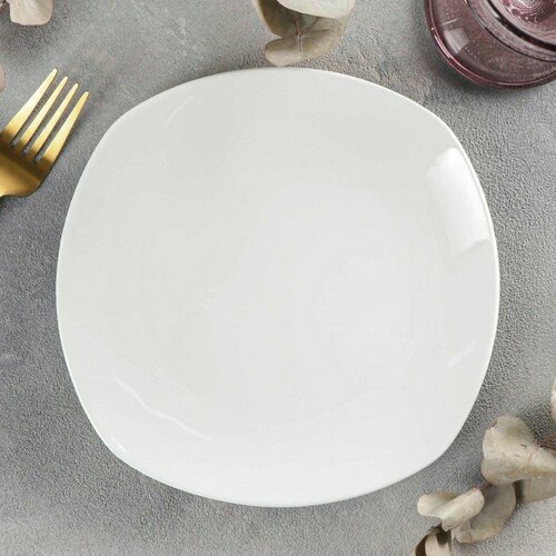 Тарелка фарфоровая десертная Wilmax Ilona, d=19,5 см, цвет белый (комплект из 3 шт)