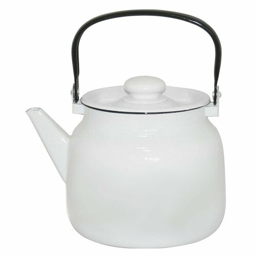 Чайник для плиты Белые ночи С-2713П2/Рч с подвижной ручкой из эмалированной стали белый 3.5л / для кипячения воды / кухонная посуда для всех видов