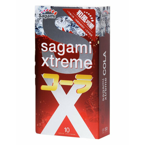 Презервативы Sagami Ароматизированные презервативы Sagami Xtreme Cola - 10 шт.