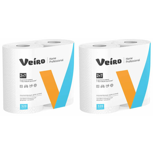 Veiro Professional Полотенца бумажные в рулоне HOME Professional двухслойные К301, 2 шт