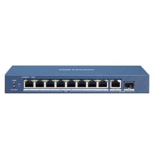 HIKVISION DS-3E0510P-E/M 8 RJ45 1000M PoE с грозозащитой 6кВ