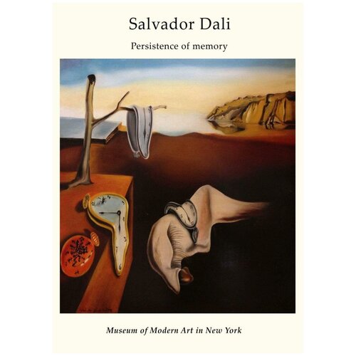 Постер / Плакат / Картина Сальвадор Дали - Постоянство памяти 50х70 см в подарочном тубусе