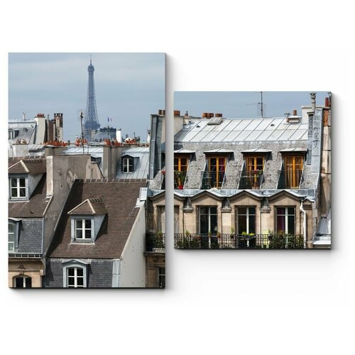 Модульная картина Классические домики старого Парижа190x143