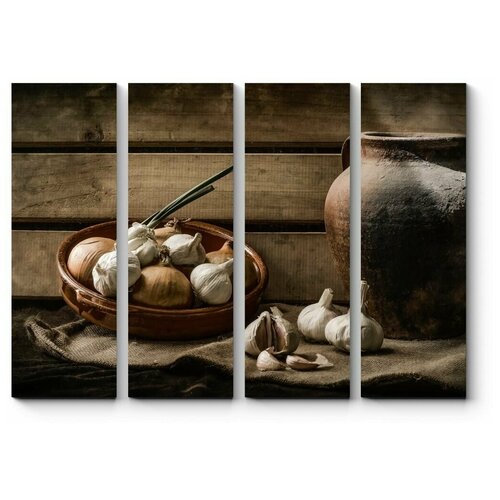 Модульная картина Натюрморт с глиняным кувшином 100x75
