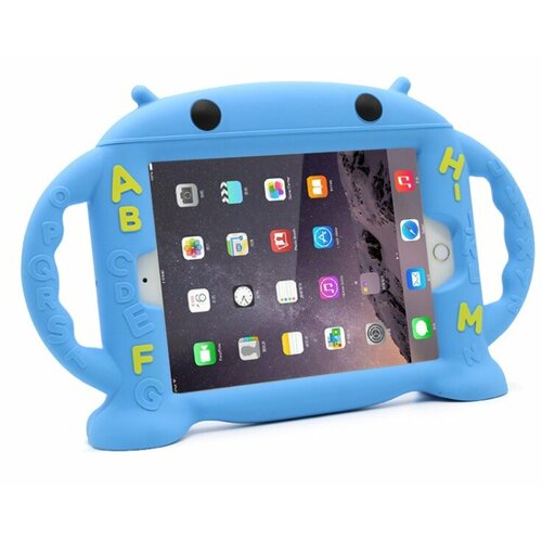 Силиконовый противоударный чехол-бампер MyPads для Apple iPad mini 6 2021 с подставкой детский дизайн мультфильм голубой
