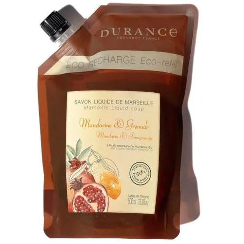 Durance / Марсельское мыло сменный блок Мандарин и гранат 500мл. / Mandarin & Pomegranate