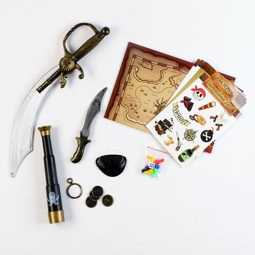 Карнавальный набор Сокровища пиратов с игрой бродилкой 1 шт
