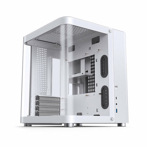 Корпус JONSBO TK-1 White без БП, mini-ITX, micro-ATX, белый