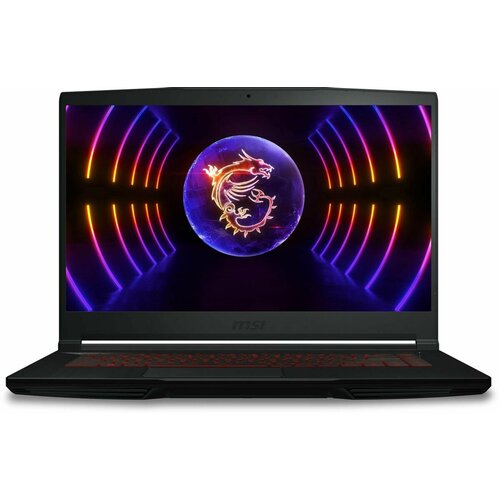 Ноутбук игровой MSI GF63 Thin 12UCX-1037XRU 9S7-16R821-1037, 15.6", IPS, Intel Core i5 12450H 2ГГц, 8-ядерный, 16ГБ DDR4, 256ГБ SSD, NVIDIA GeForce RTX 2050 - 4 ГБ, Free DOS, черный