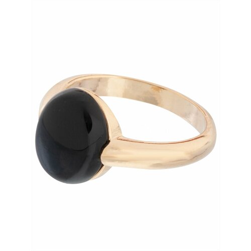 Кольцо помолвочное Lotus Jewelry, оникс, размер 19, черный