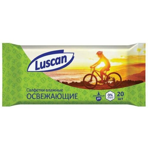 Luscan Влажные салфетки освежающие, 20 шт.