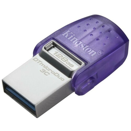 Kingston Носитель информации USB Drive 128Gb DataTraveler microDuo 3C DTDUO3CG3 128GB USB3.0 фиолетовый