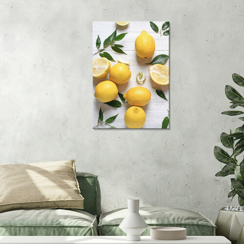 Интерьерная картина на холсте - Красивая композиция из лимонов 20х30