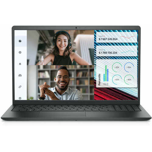 Ноутбук DELL Vostro 3520, 15.6", WVA, Intel Core i5 1235U 1.3ГГц, 10-ядерный, 8ГБ DDR4, 512ГБ SSD, Intel Iris Xe graphics , Windows 11 Home, черный (3520-w501h)