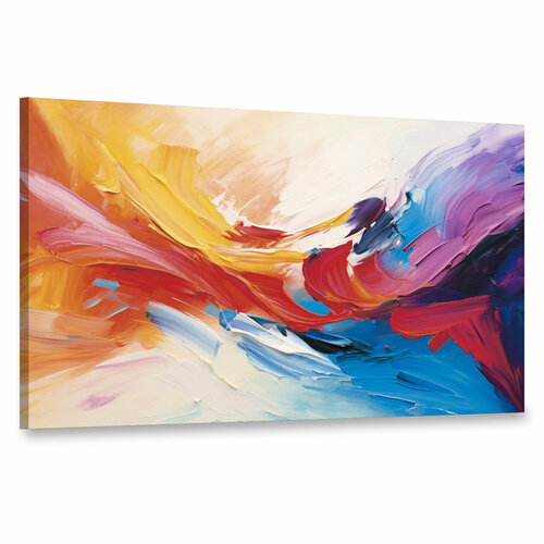 Интерьерная картина 100х60 "Абстрактный танец красок"