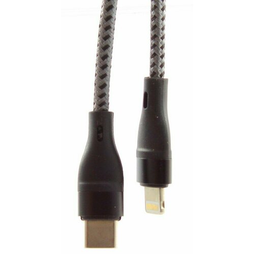 USB Кабель для Apple/iPhone Power Delivery, в оплетке, (кабель для быстрой зарядки) 2A, Черный, 2м.