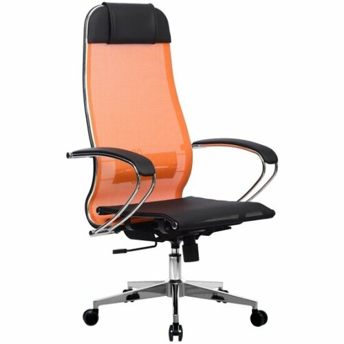 Кресло руководителя Метта Комплект 4, Оранжевый (основание 17834)
