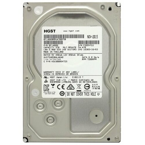 Жесткий диск Hitachi 0F14689 3Tb 7200 SATAIII 3.5" HDD