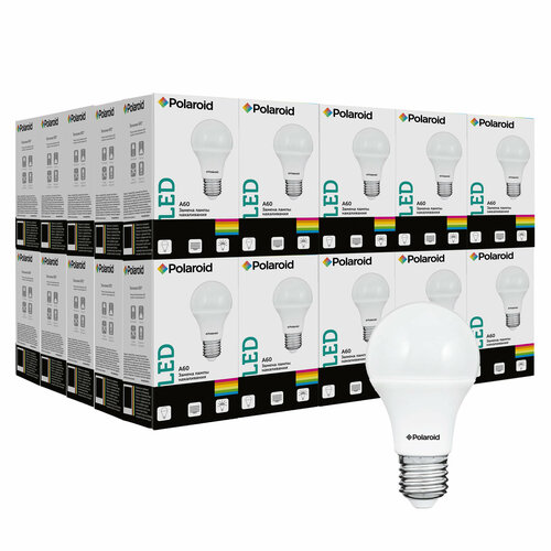 Светодиодная лампа Polaroid 220V A60 9,5W 3000K E27 806lm (50 шт.)