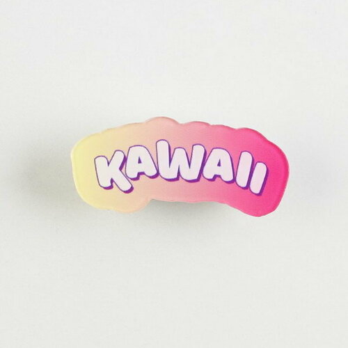 Заколка для волос "Kawaii", аниме, 3.7 x 1.4 x 1 см