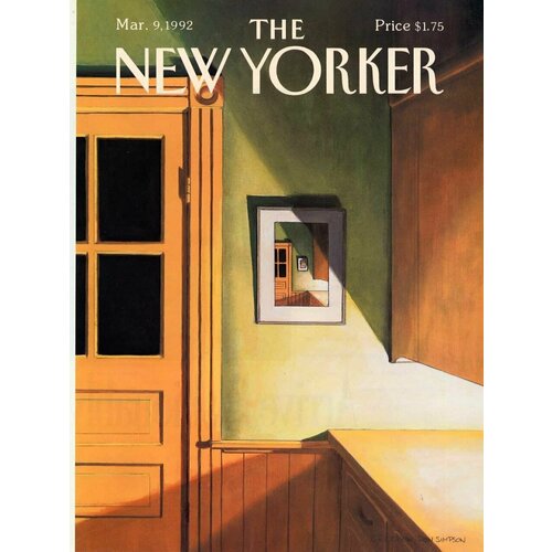 Плакат, постер на бумаге The New Yorker (Mar. 9, 1992). Размер 60 на 84 см