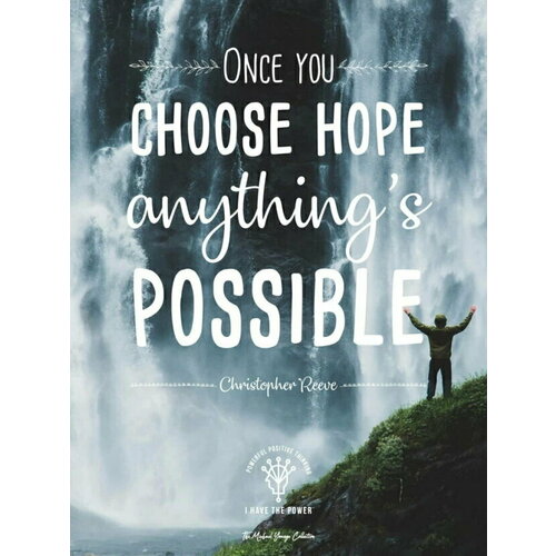 Плакат, постер на бумаге Motivation/Once you Choose hope anything s Possible/искусство/арт/абстракция/творчество. Размер 21 х 30 см