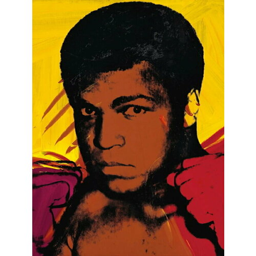 Плакат, постер на бумаге Andy Warhol/Энди Уорхол-Мухаммед Али/искусство/арт/абстракция/творчество. Размер 21 х 30 см