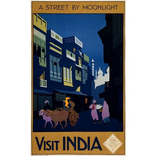 Плакат, постер на холсте India/Индия. Размер 21 на 30 см