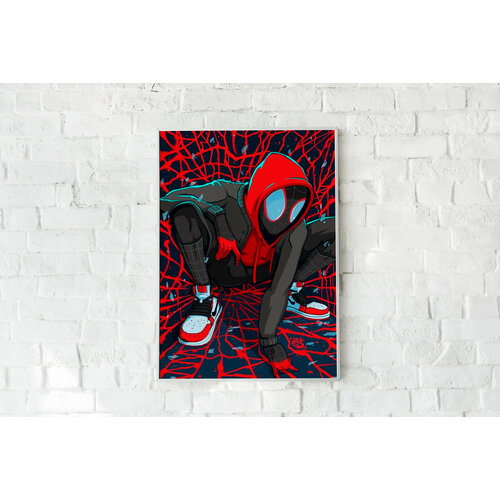 Плакат без рамы Человек паук/Spider-Man Miles Morales/Майлз Моралес/ Плакат на стену 21х30 см / Постер формата А4