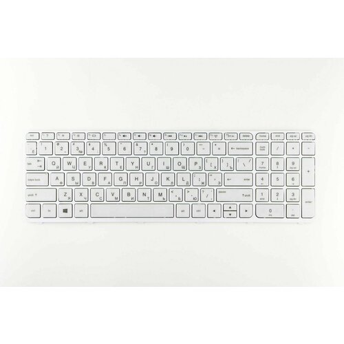 Клавиатура для ноутбука, HP, 15-n, 15-e, 15-z, 15t, 15-r, белая, с рамкой, 1 шт.