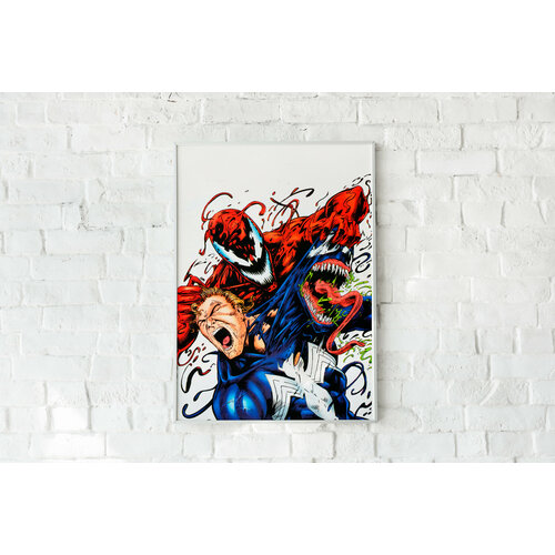 Плакат Веном/Человек паук/ Плакат на стену 33х48 см / Постер формата А3+