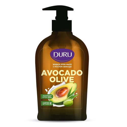 DURU Жидкое крем-мыло Avocado Olive с маслом авокадо авокадо, 300 мл, 363 г
